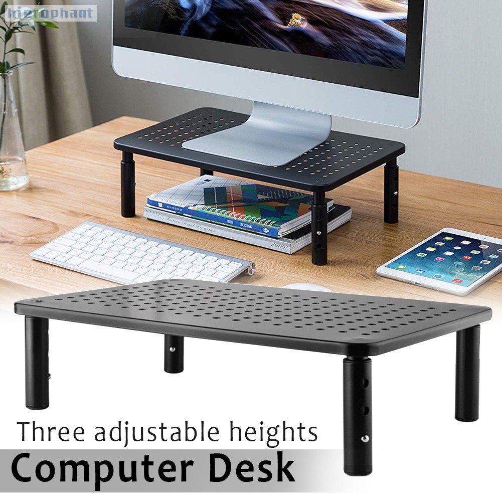 Monitor Stand Riser 3 Height Adjustable Stand Desktop with Mesh ...