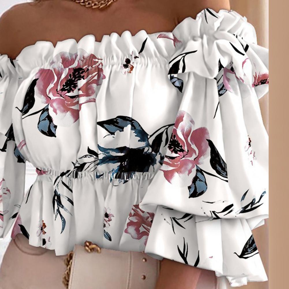 Ready StockWomen T-Shirts Sexy Off Shoulder Multi-layer Top Colorful ...