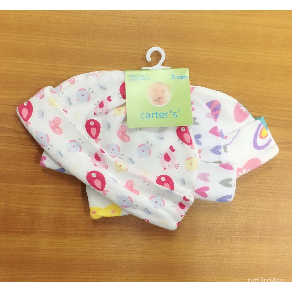 3 PcsSet Baby Hat Cartoon Print Cute Beanie Cap Newborn Cloth Soft ...
