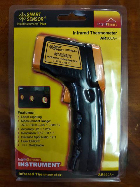 เทอร์โมมิเตอร์ วัดอุณหภูมิแบบอินฟราเรด รุ่น AR360A+ Digital Infrared ...