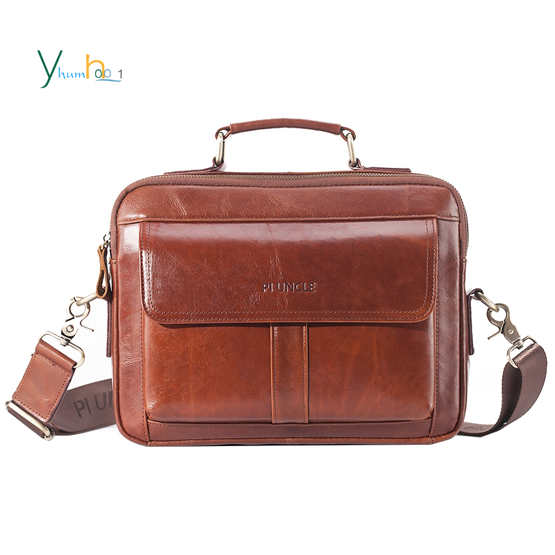 Men's Briefcase Genuine Leather Business Handbag 15.6" Laptop Large ...