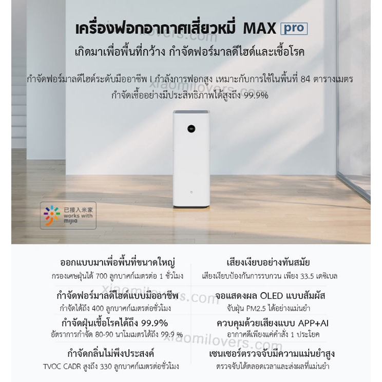 Xiaomi Air Purifier Max Pro - เครื่องฟอกอากาศ Xiaomi รุ่น Max Pro ...