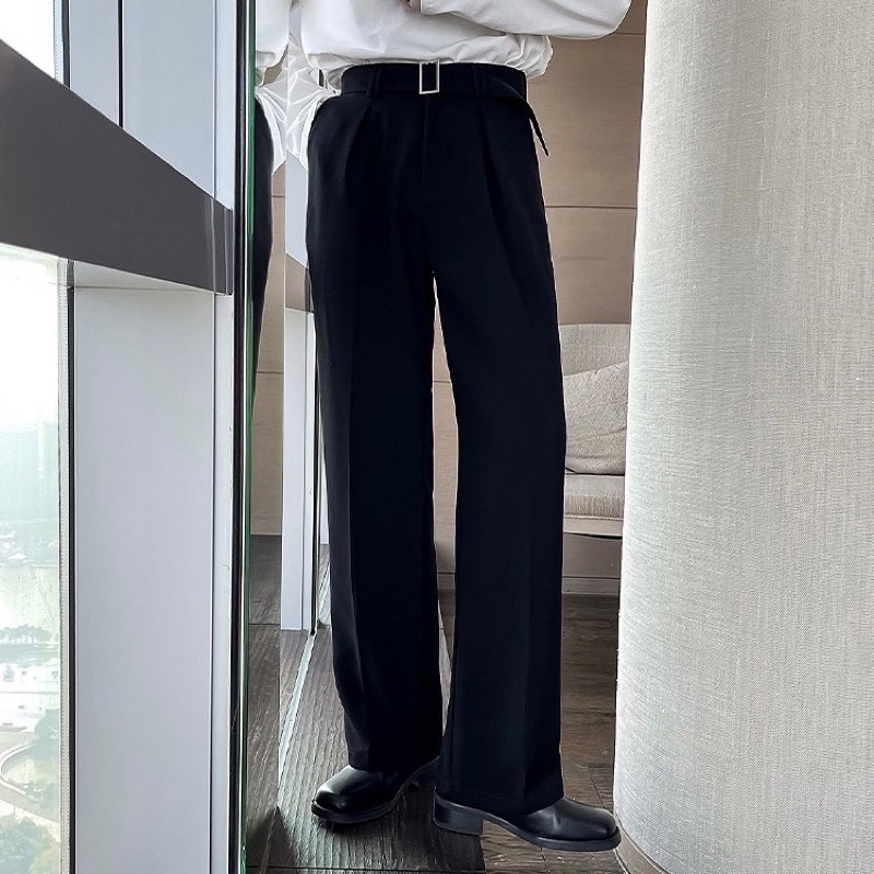 Rocket pants กางเกงสแลคเอวสูงทรงกระบอกตรง - zamio.official - ThaiPick