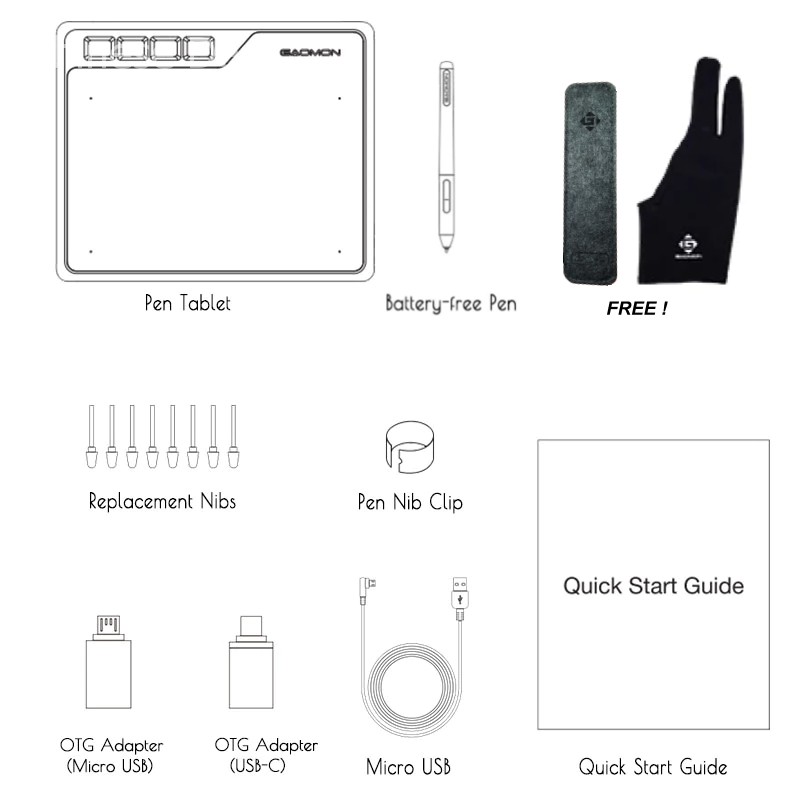 GAOMON S620 เม้าส์ปากกา ขนาด 4x6 นิ้ว รองรับการใช้งานกับมือถือ และ ...