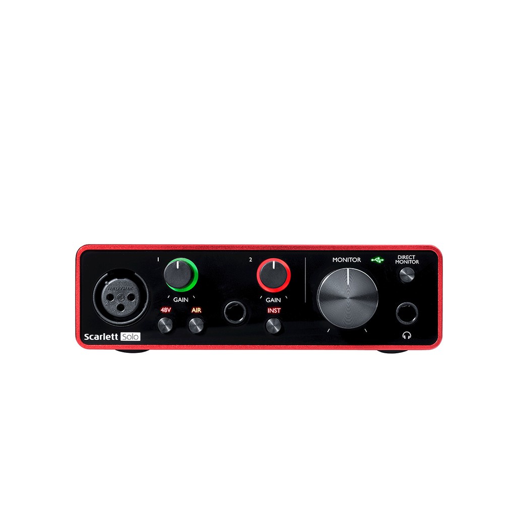 Focusrite Scarlett Solo (Gen 3) ออดิโออินเตอร์เฟส อุปกรณ์บันทึกเสียง โฮมสตูดิโอ 2in2out USB ...