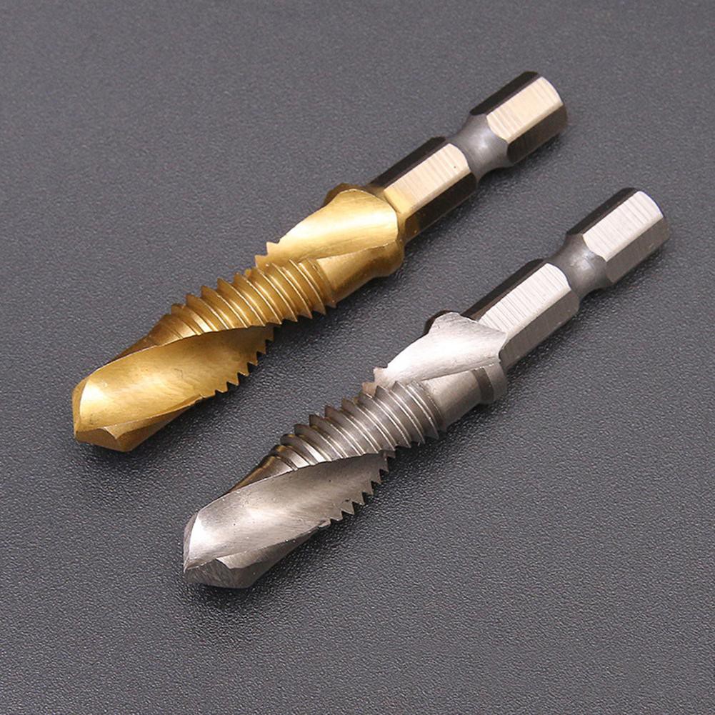 WF6pcsset Hand Tap Drill Hex Shank HSS Screw Spiral Point Thread Metric ...