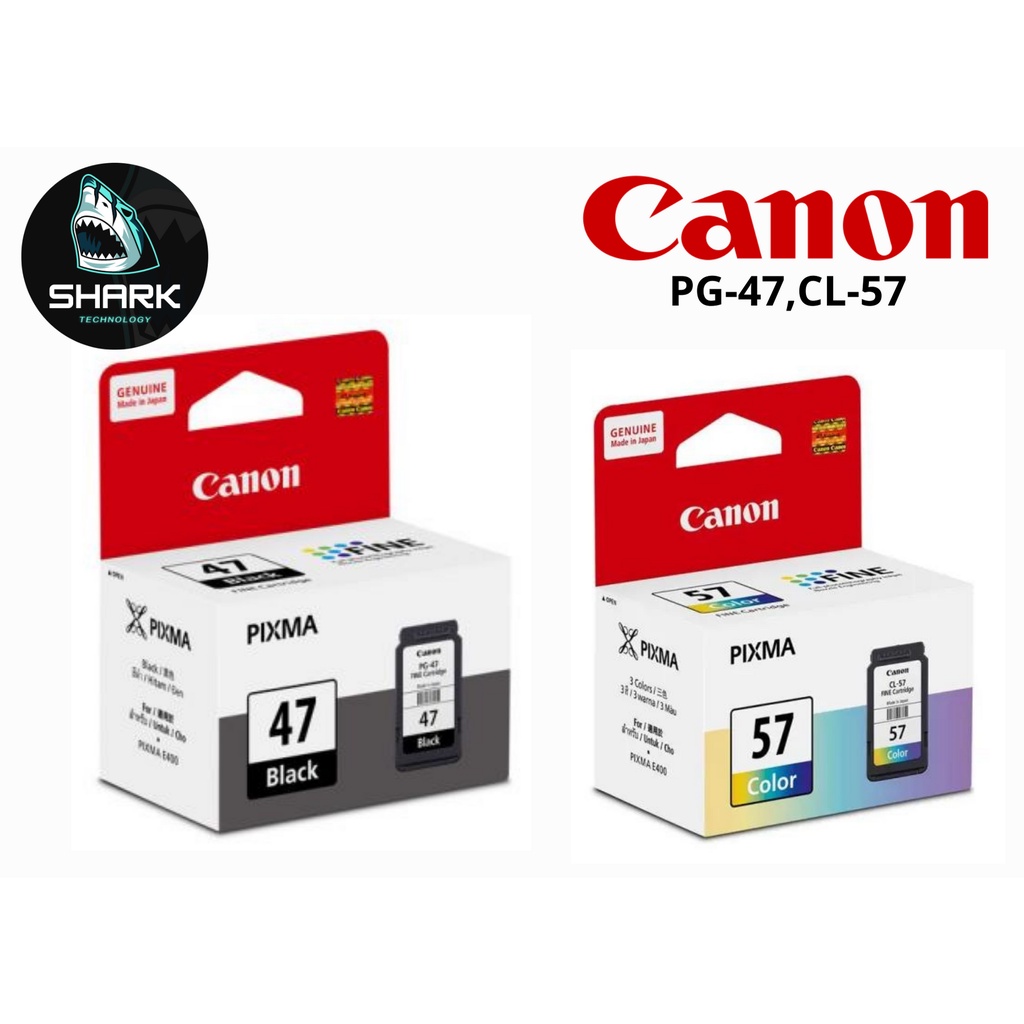 ตลับหมึก CANON PG-47 BK, CL-57 COL สำหรับ Canon : Pixma E3170/E3177 ...
