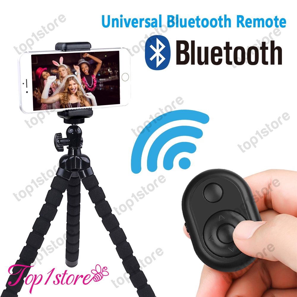 【ใหม่】 Bluetooth Remote Control Button Wireless Controller Self-timer Camera Shutter Release ...