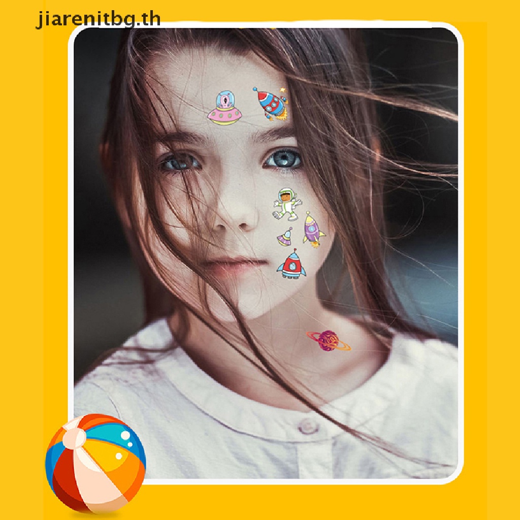 Renbg สติกเกอร์รอยสักชั่วคราว ลายการ์ตูนนักบินอวกาศ สําหรับเด็ก 12 แผ่น ...