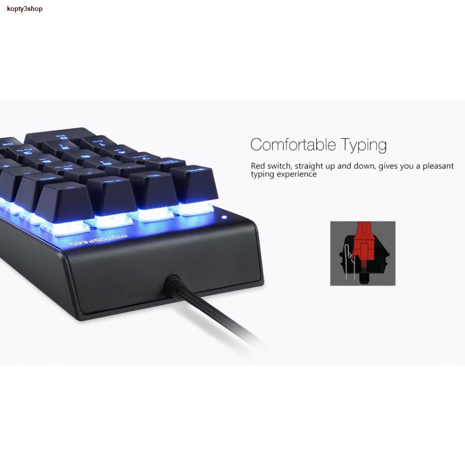 ส่งฟรี MOTOSPEED K23แป้นตัวเลขเครื่องกล USB 21คีย์ Numpad RGB Backlight คีย์บอร์ดสำหรับ PC ...