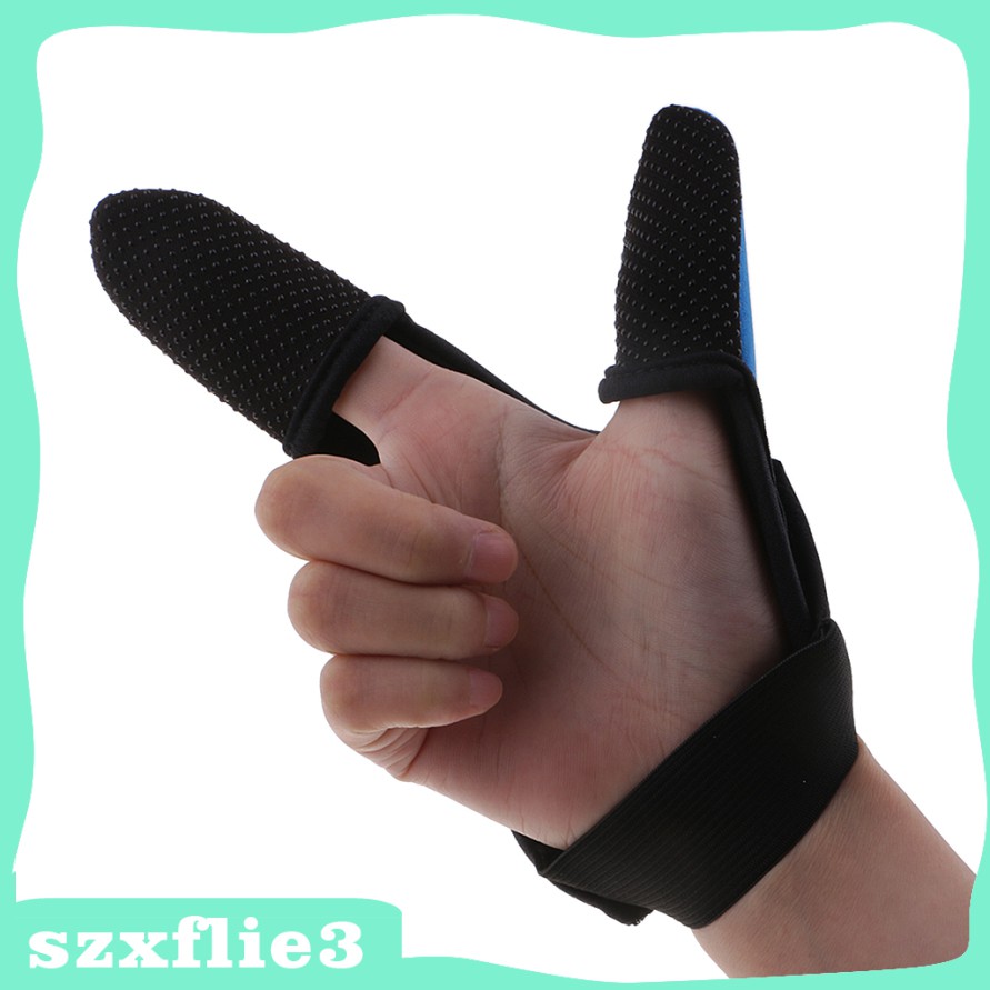 [Szxflie3] 2pcs Fishing Two Finger Gloves Non-Slip Thumb Index Finger ...