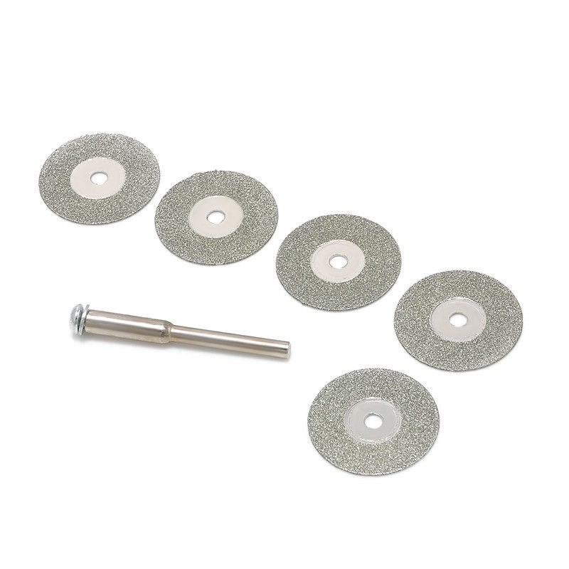 Lots 5 PCS 22mm Emery Diamond Cutting Blades Drill Bit 1 Mandrel ...