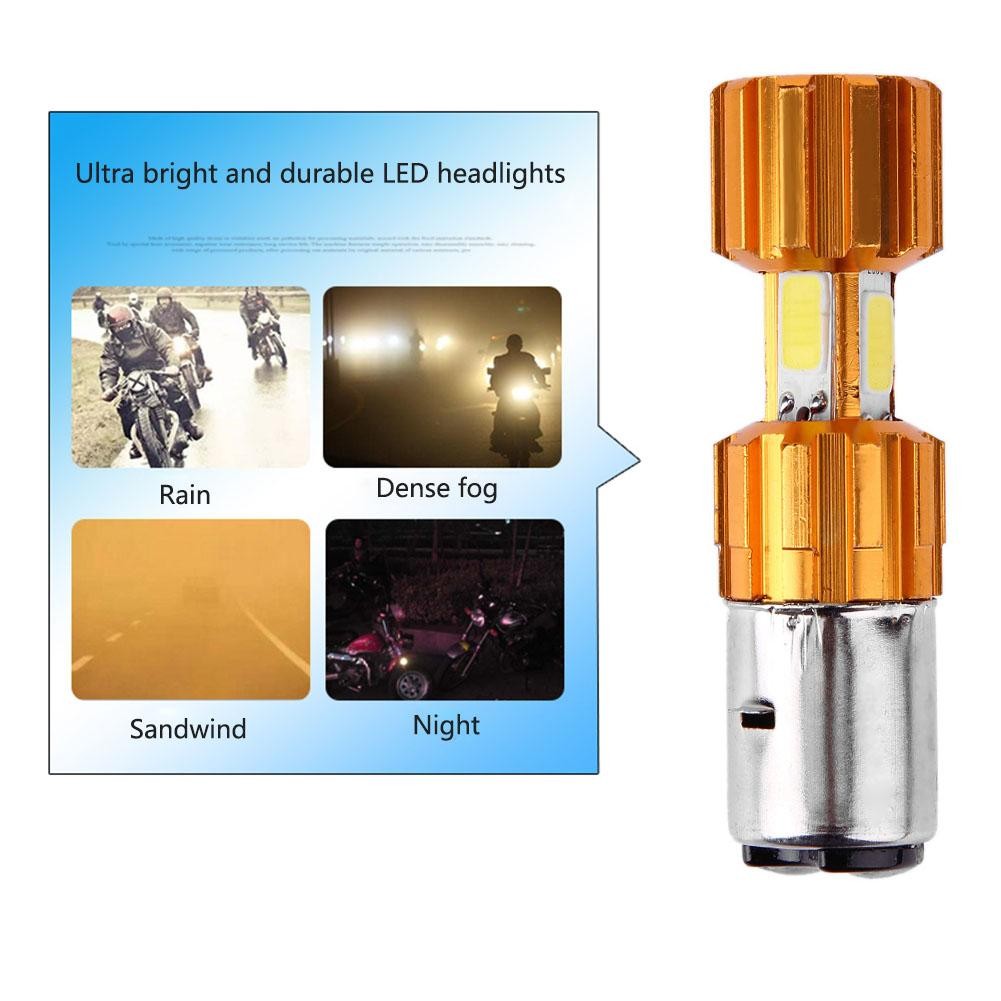 หลอดไฟหน้า รถจักรยานยนต์ DC 12V H6 BA20D 30W COB LED 1 คู่ - countless ...