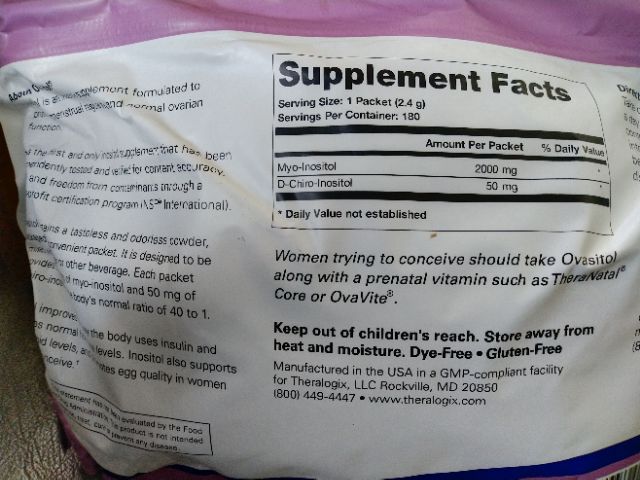 ️Ovasitol(แบบซอง) บำรุงคุณภาพไข่ ลดภาวะPCOS เพิ่มโอกาสในการตั้งครรภ์ ...