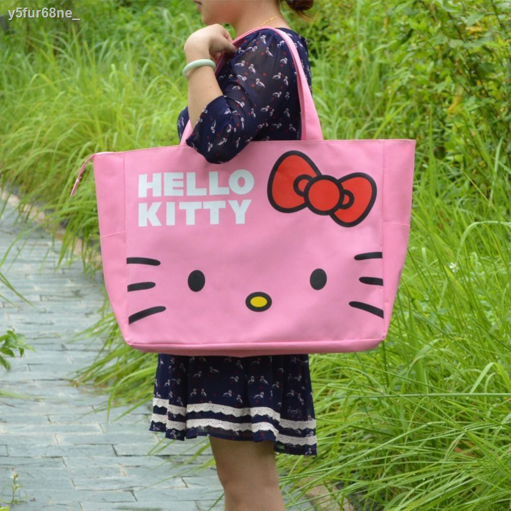 ราคาต่ำสุดCartoon Kitty cat shopping bag cute shoulder ladies travel ...