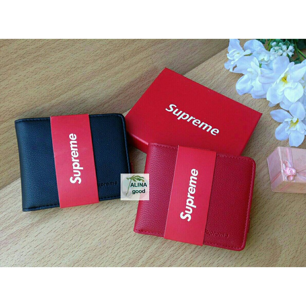 Supreme กระเป๋าสตางค์สุพรีม sp01 พร้อมกล่อง ใบสั้น - alinagood - ThaiPick