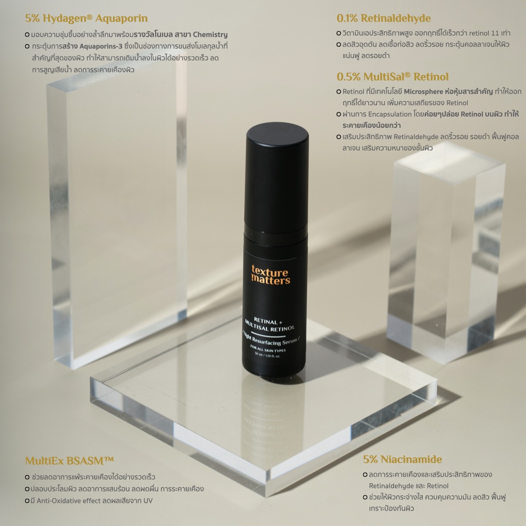 Texture Matters Retinal MultiSal Retinol Night Resurfacing Serum รหัส ...