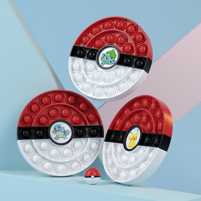 ของเล่น Pikachu Pops Bubble Pop It Fidget สีรุ้งสําหรับเล่นคลายเครียด ...