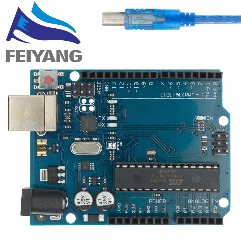 Dip Uno R3 Rev3 V3 Atmel Atmega328P Compatible Card Plug And Play (No ...