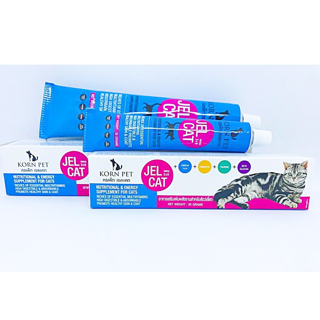 JEL CAT เจลวิตามินแมว เสริมภูมิ เพิ่มพลังงาน บำรุงแมวป่วย แมวผอม มี ...