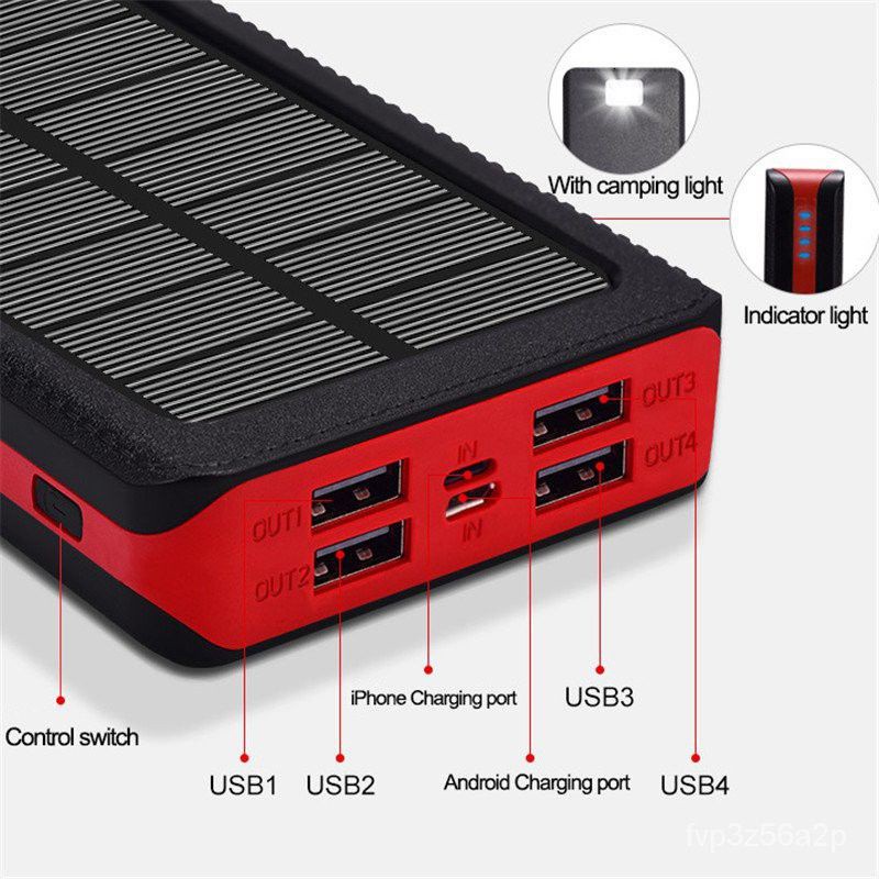 OriginalSolar 80000mah Power Bank External Battery 4 USB LED Powerbank ...