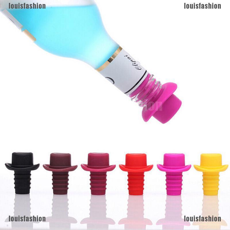thro Sillicone Wine Stopper Champagne Top Hat Wine Bottle Stopper jelly ...