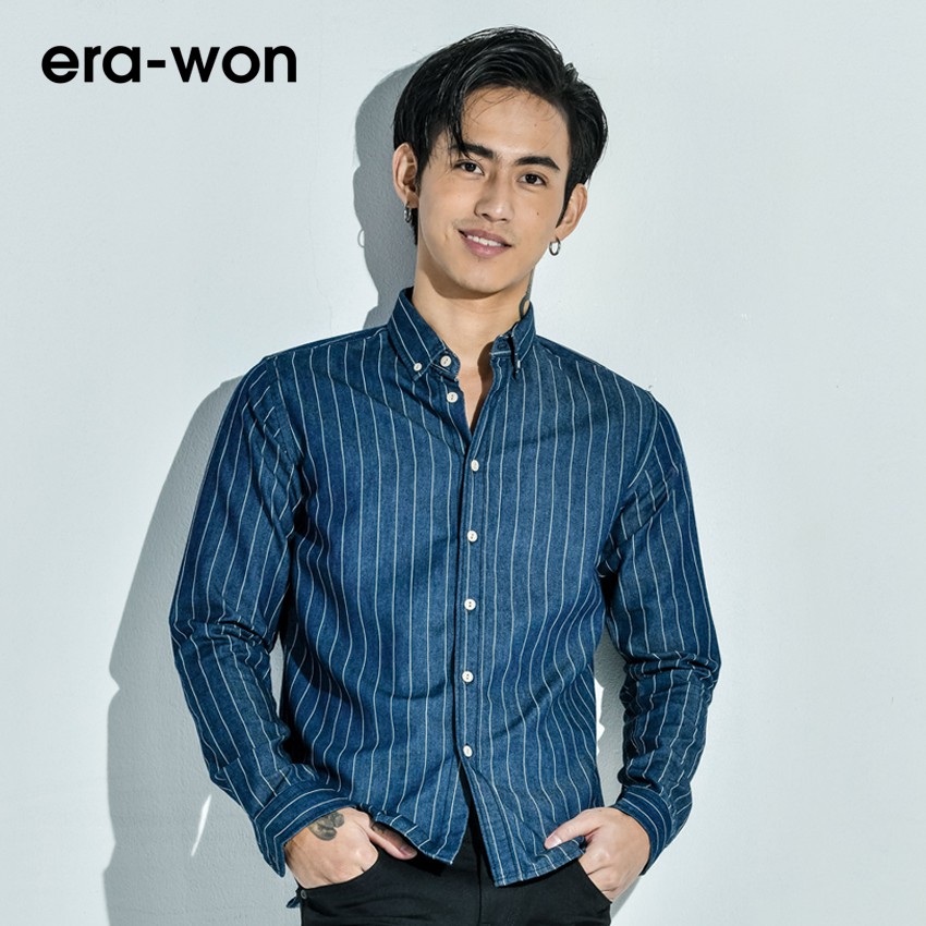 era-won เสื้อเชิ้ต Denim shirt Antibacteria สี Bruno - erawon_official ...