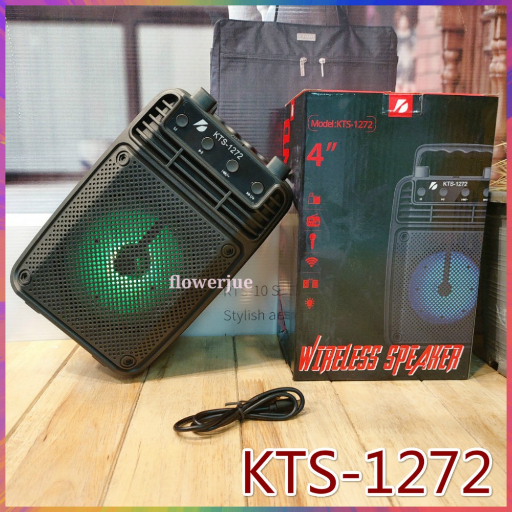 ลำโพงบลูทูธ KTS-1272 speaker คาราโอเกะ เสียงดี แบตในตัว เสียบไมค์ได้ - flowerjue - ThaiPick