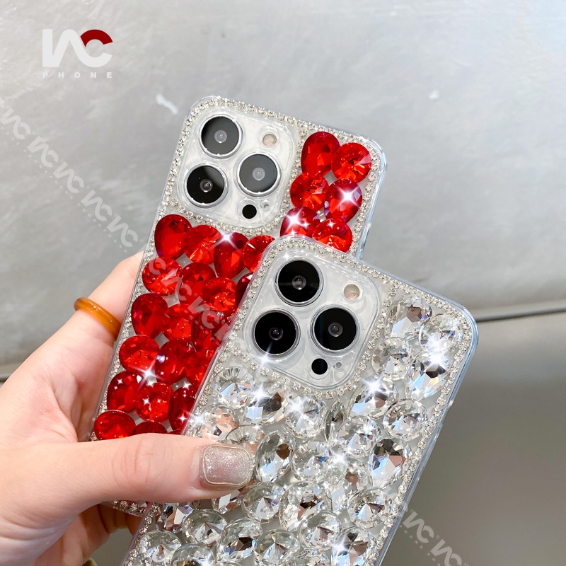 Rhinestones Case For iPhone 14Pro Max 14 Plus 13Pro Max 13 12ProMax 12 ...