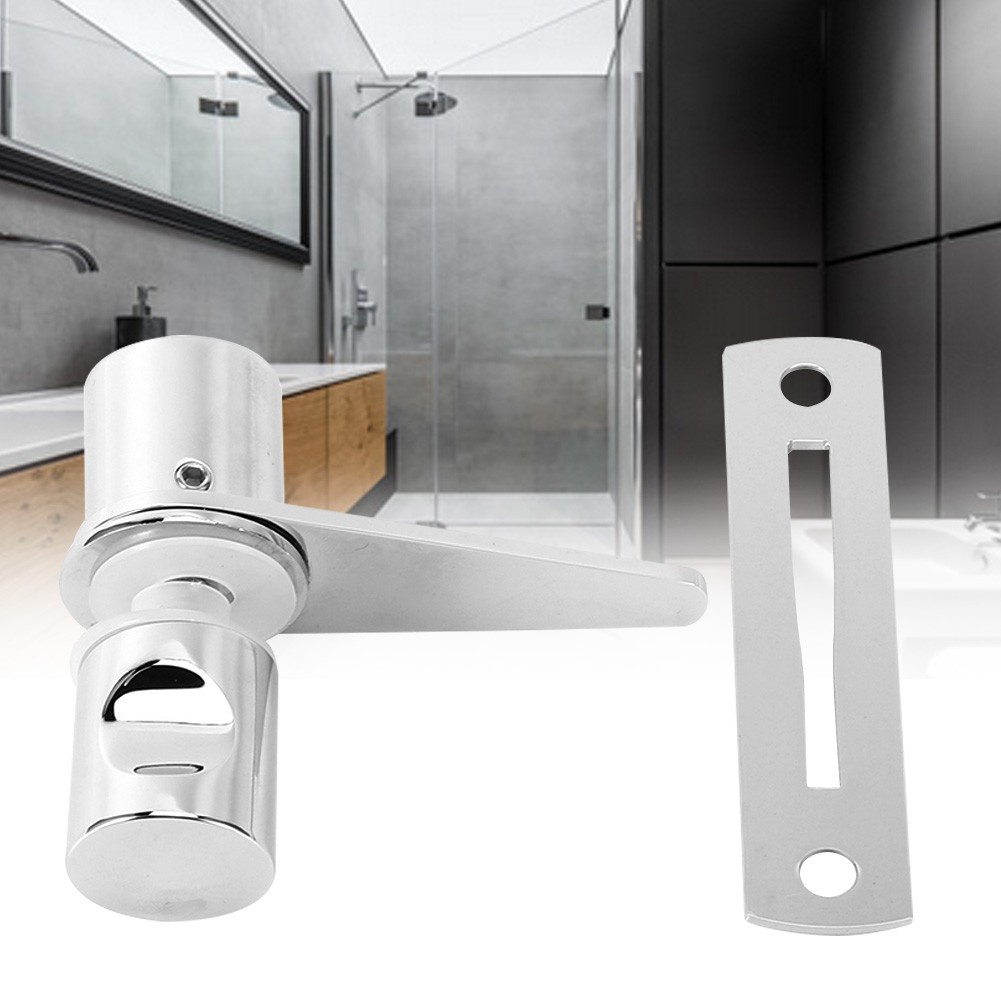 Lhome Bathroom Glass Door Lock Shower Room Latch for Home Office Doors ...