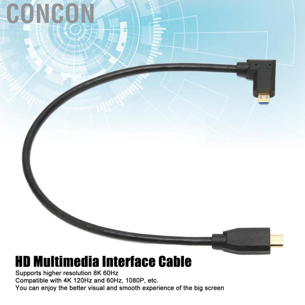 Concon 8K 60Hz Micro HD Multimedia Interface Cable Right Elbow Male to ...