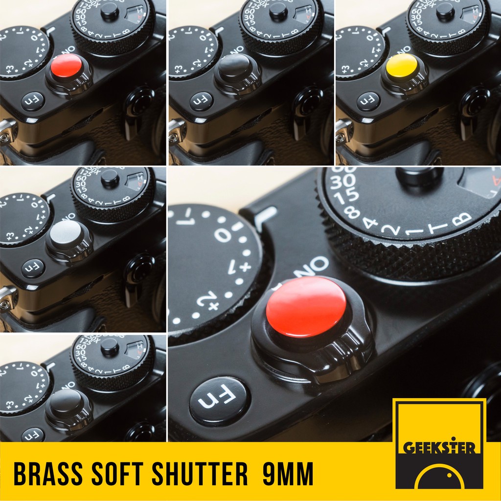 ปุ่ม Soft Shutter ทองเหลือง แท้ 9mm ( Brass Soft Release Shutter Button / Leica M / ปุ่มชัตเตอร์ ...