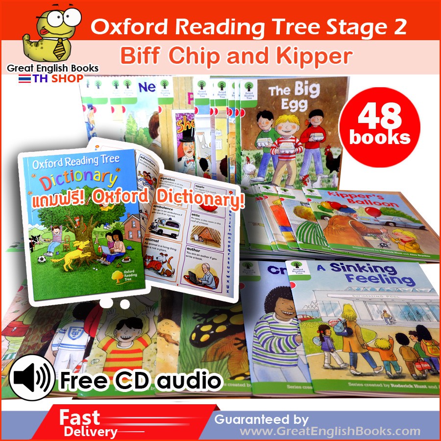 พร้อมส่ง หนังสือหัดอ่านภาษาอังกฤษ Oxford Reading Tree Stage 2 48 Books Free audioOxford Dict ...