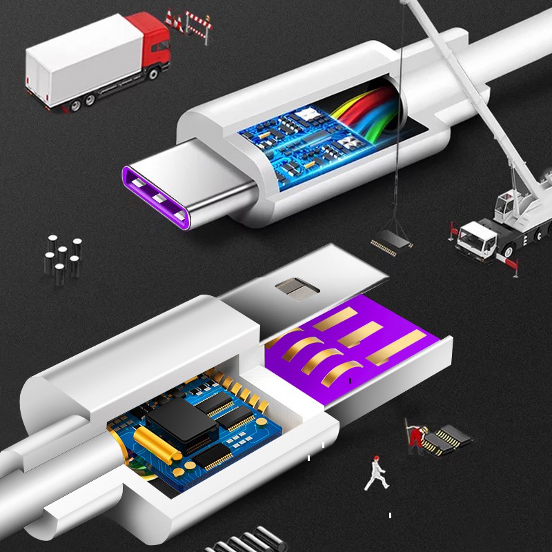 Huawei Nova 5T สายชาร์จ 5A Cable Super Charge USB-C Type C 5A Fast ...