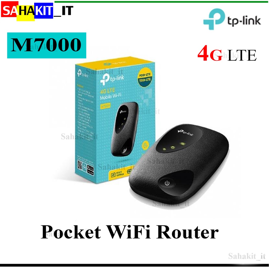 อุปกรณ์กระจายสัญญาณ Wi-Fi - TP-Link M7000 4G LTE Mobile Wi-Fi | Shopee ...