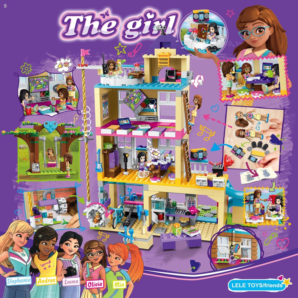 ของเล่น♚LEGO Building Blocks Girls Series Puzzle Assembled Children ...