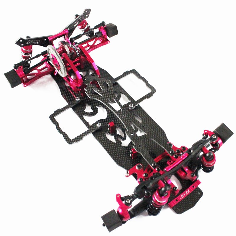 110 SAKURA D4 RWD E Drift Racing Car Frame Body Kit Alloy Carbon Two ...