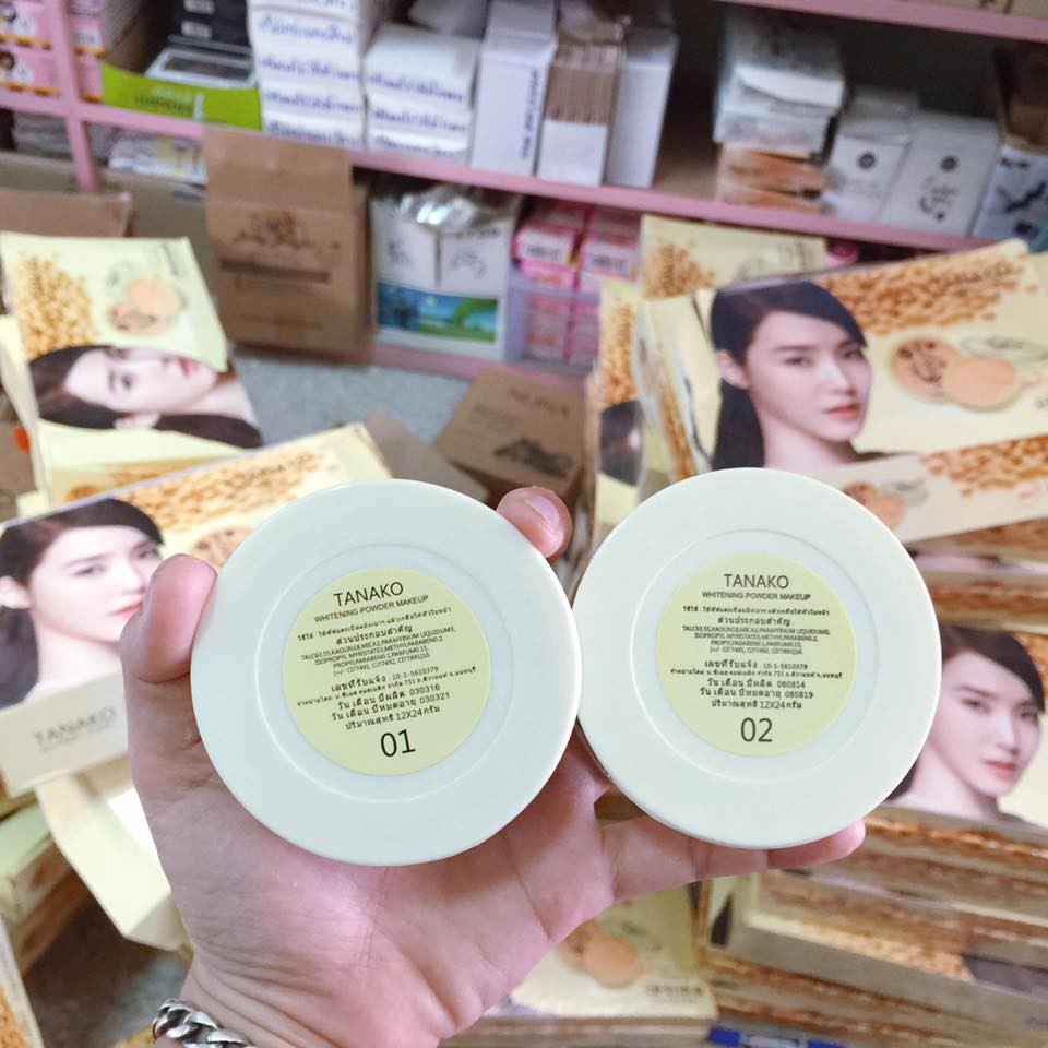 แป้งเต้าหู้ เนียนมาก คุมมัน กันเหงื่อTANAKO Whitening Powder Makeup 24g ...