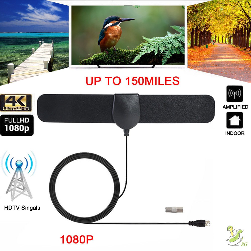Su 150 Mile Range Hd 4k Antena ดิจิตอลในร่ม Hdtv รองรับ 1080 P ...