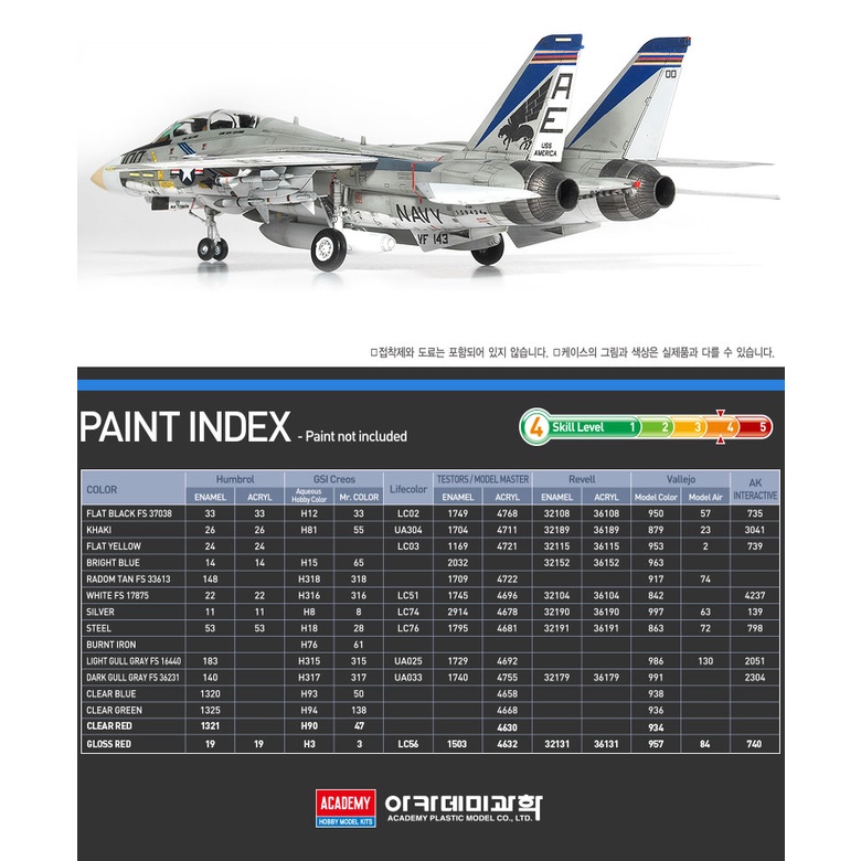 Aademy 12563 USN F-14A VF-143 PUKIN DOGS 172 - konrakmodel - ThaiPick