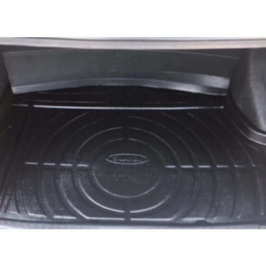 ถาดท้ายรถ ยกขอบ ตรงรุ่น Toyota Vios 2007-2012 (Gen2) (แถมเคลือบยางดำกัน ...