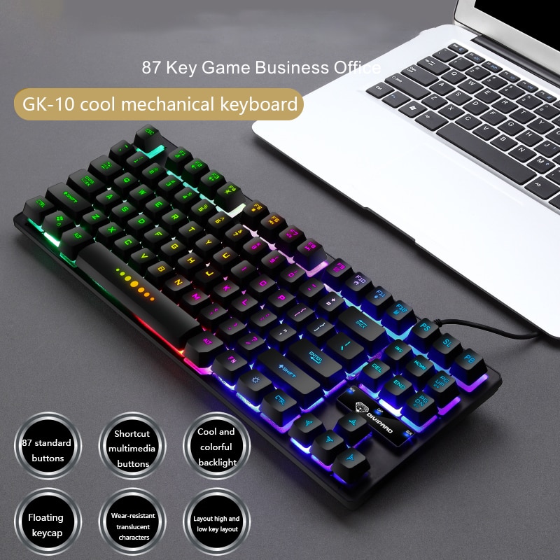 Amanda Electronics 104-Key DIY Transparent Keycaps Mechanical Keyboards PC Gaming Keyboard ...