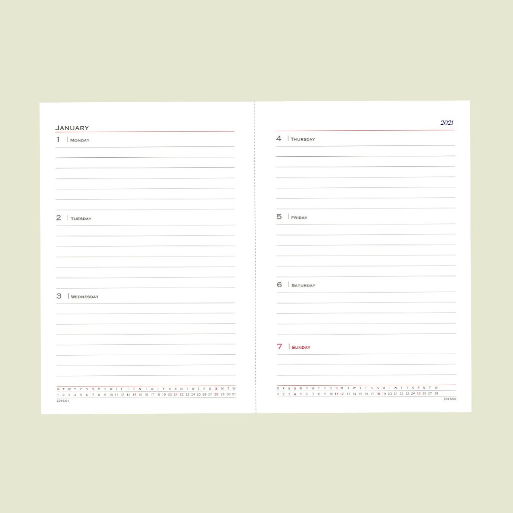 Theorem Diary planner Refill with Calendar Refill notebook journal diary inserts A6 2021 ระบุปี ...