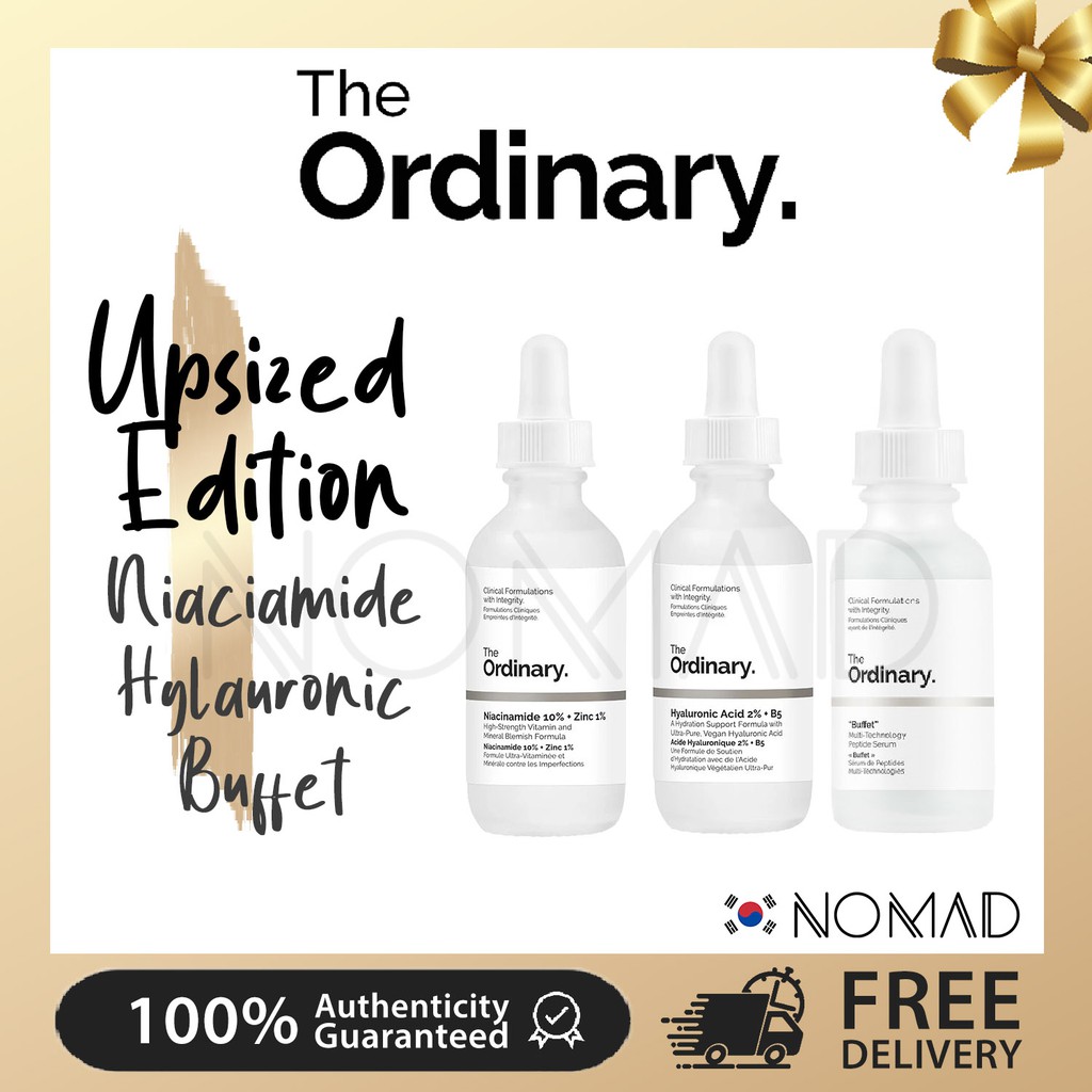 [THE ORDINARY] Niacinamide / Hyaluronic Acid / Buffet - Upsized (60ml ...