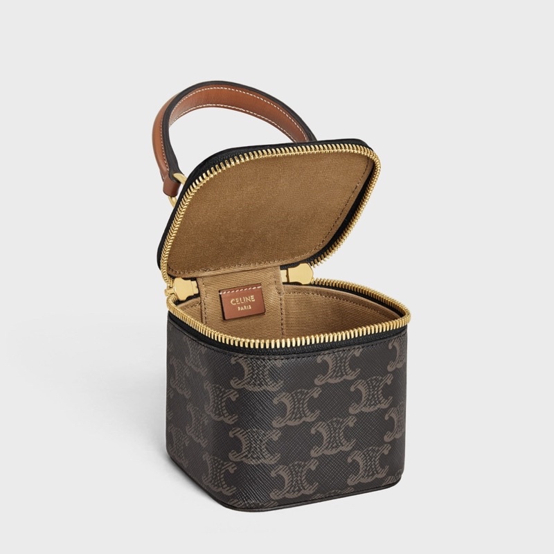 MINI VANITY CASE IN TRIOMPHE CANVAS AND CALFSKIN - berryshirt - ThaiPick