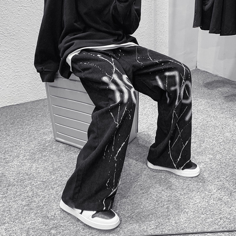 Tide card Men Long Pants black Twill Pants Pants Fashion Student ...