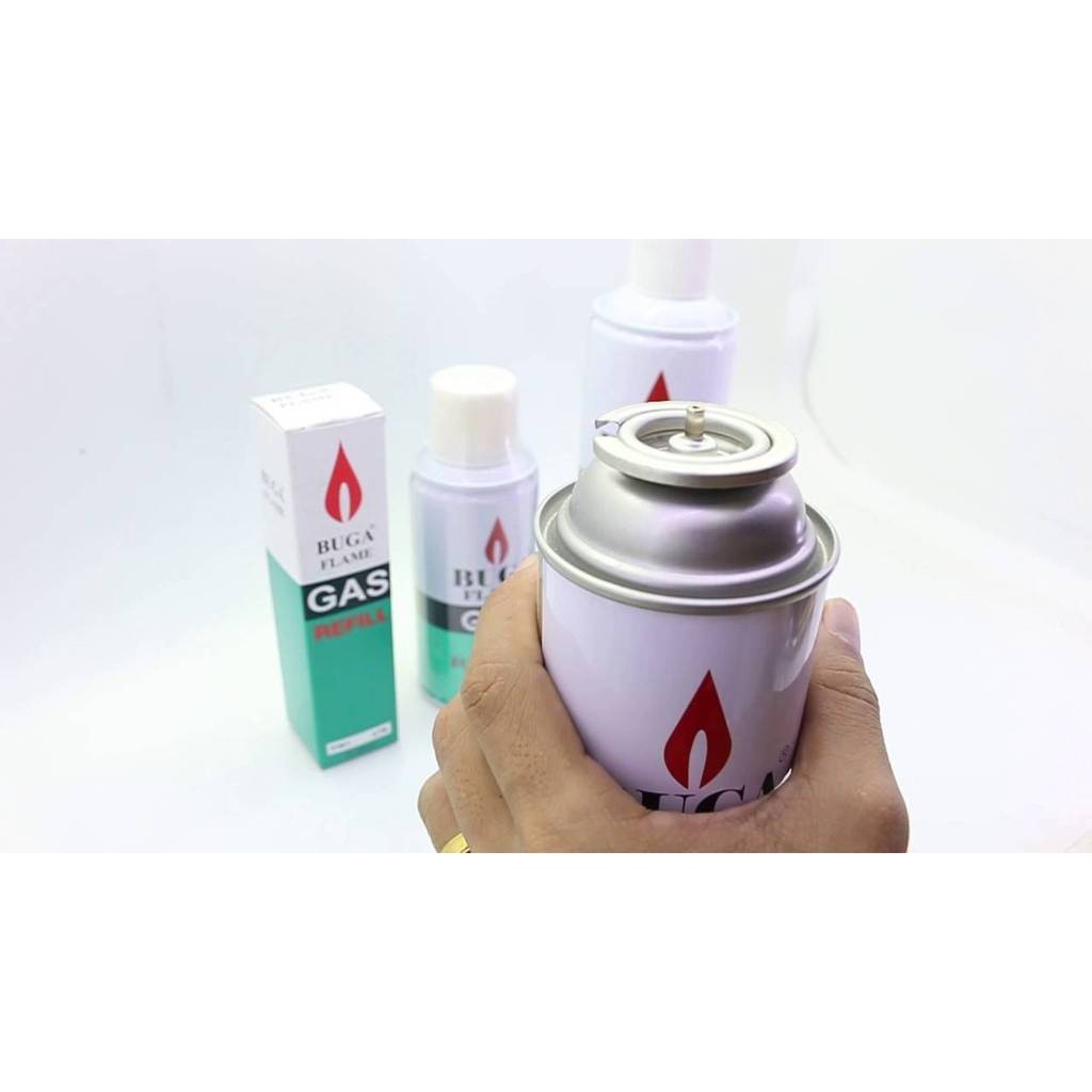 แก๊สกระป๋อง บูก้า Buga แก๊สเติมไฟแช็ค BUGA FLAME GAS refill เติมไฟแช็ค ...