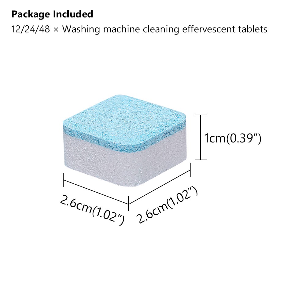 แบตเตอรี่ลิเธียม 12/24/48 Tabs Washing Machine Cleaner Descaler Washer ...