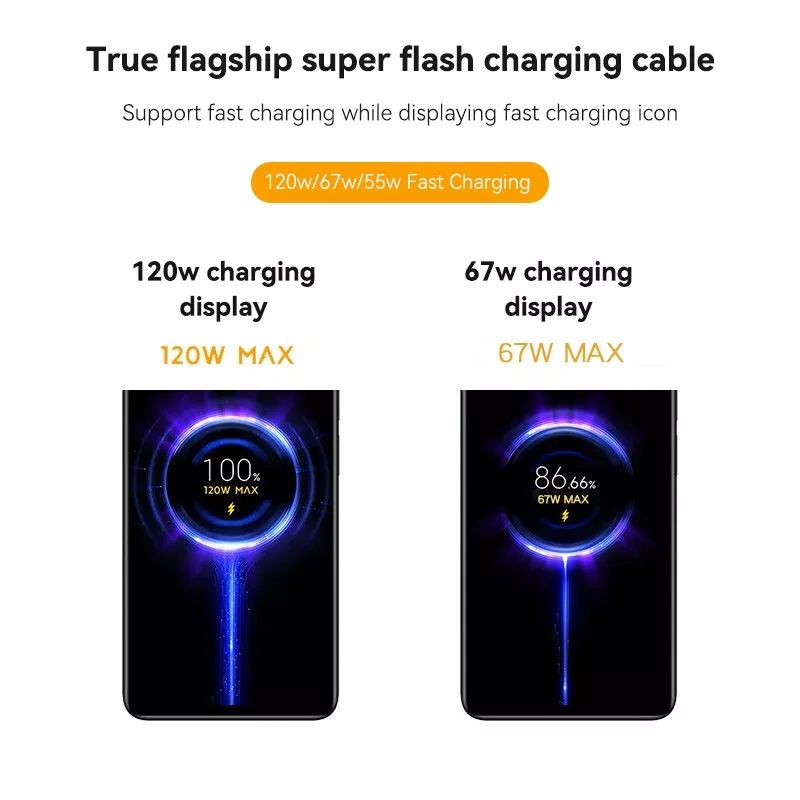 สาย Xiaomi 6A แท้ USB Type-C Fast Charging For XIAOMI MI10 Ultra Mi11 Mi9 SE MIX3 Redmi K30 Pro ...
