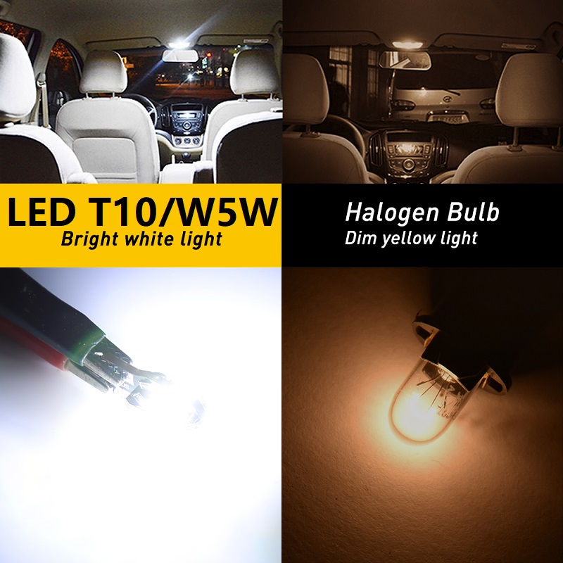 หลอดไฟ T10 Led 10 ชิ้น สําหรับ VW Golf Polo Passat Scirocco Tiguan ...
